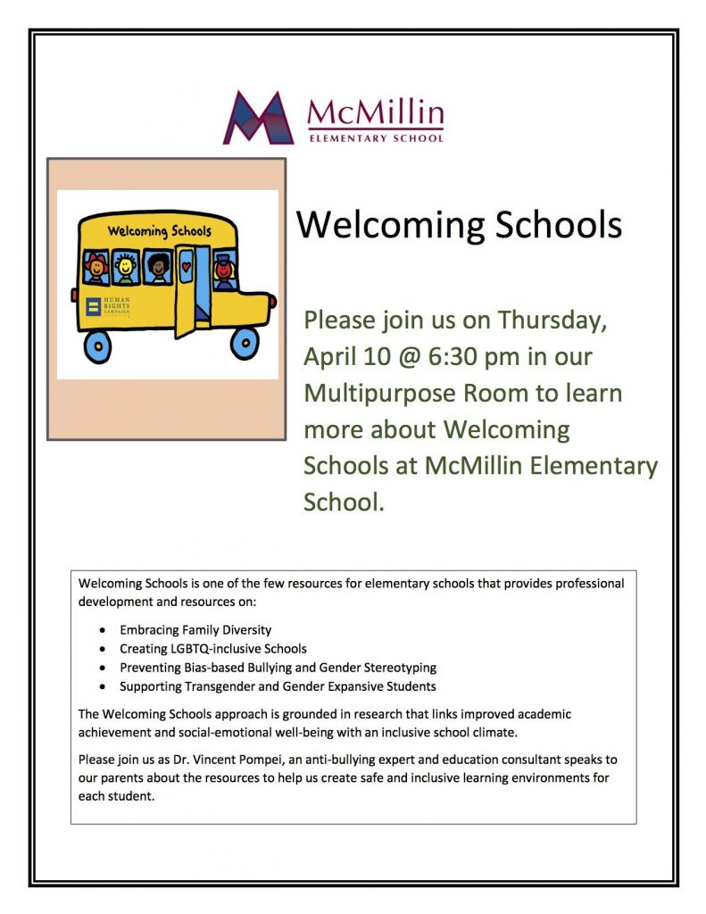 March 8, 2018 – McMillin Elementary School