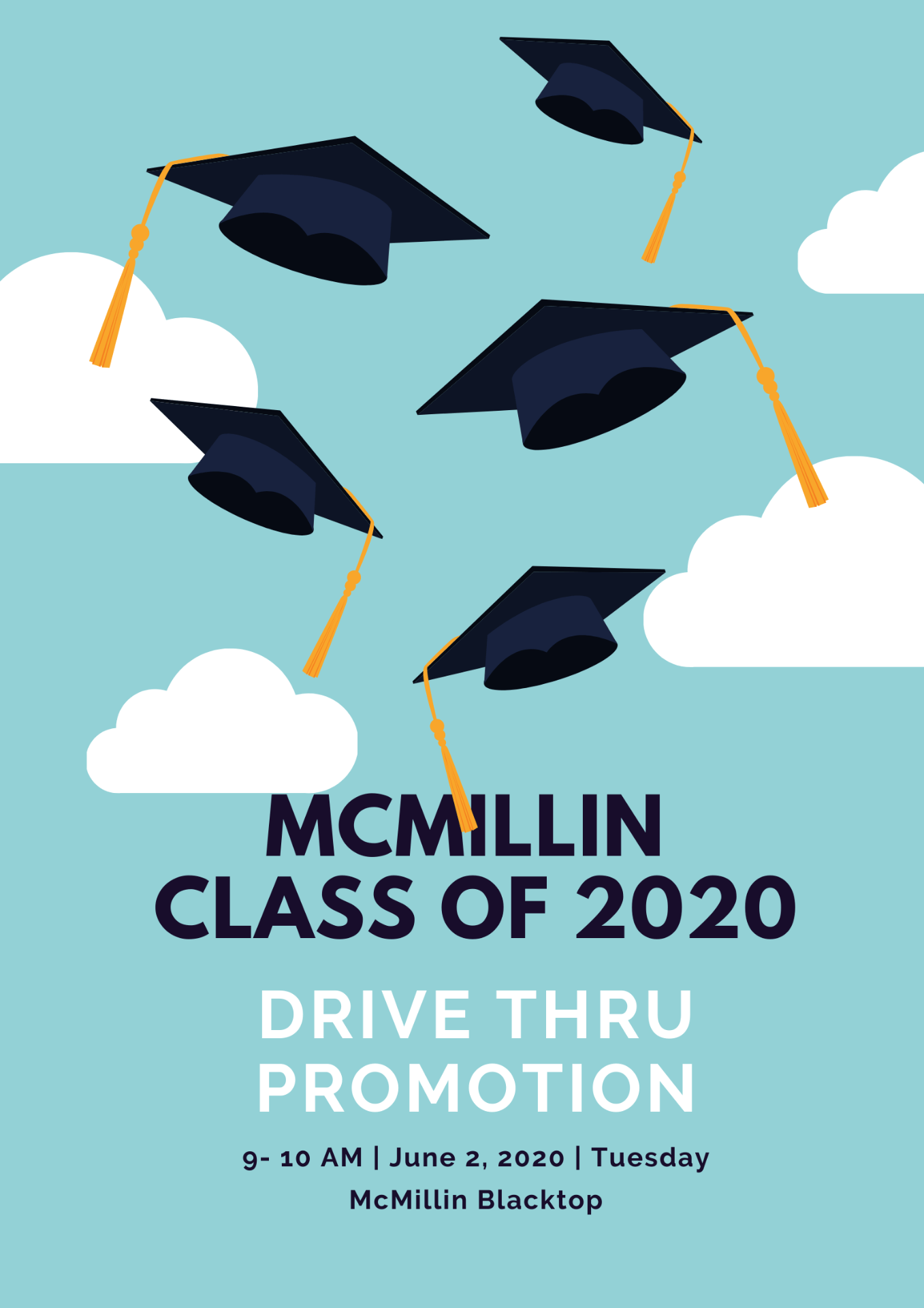 6th Grade Drive Thru Promotion – June 2nd – McMillin Elementary School